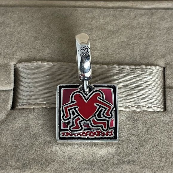 Pandora | Jewelry | Pandora Keith Haring X Walking Heart Double Dangle ...